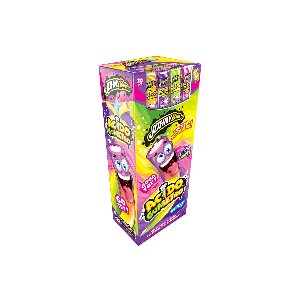 JOHNNY BEE BUBBLE GUM STICK RIPIENI FRIZZ GR.22 PZ.30