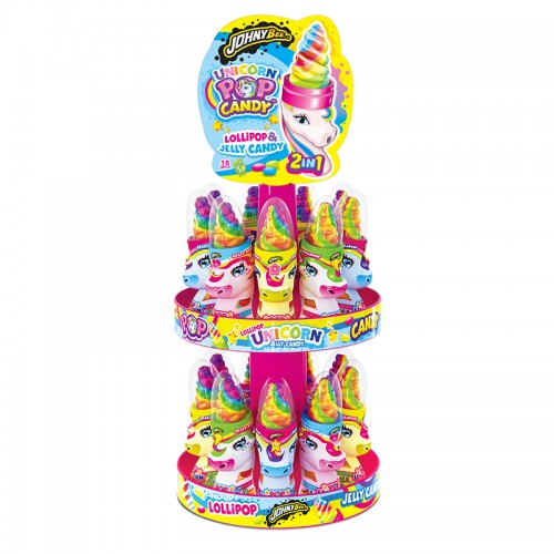 JOHNY BEE UNICORN POP & CANDY STAND 50g PZ.18